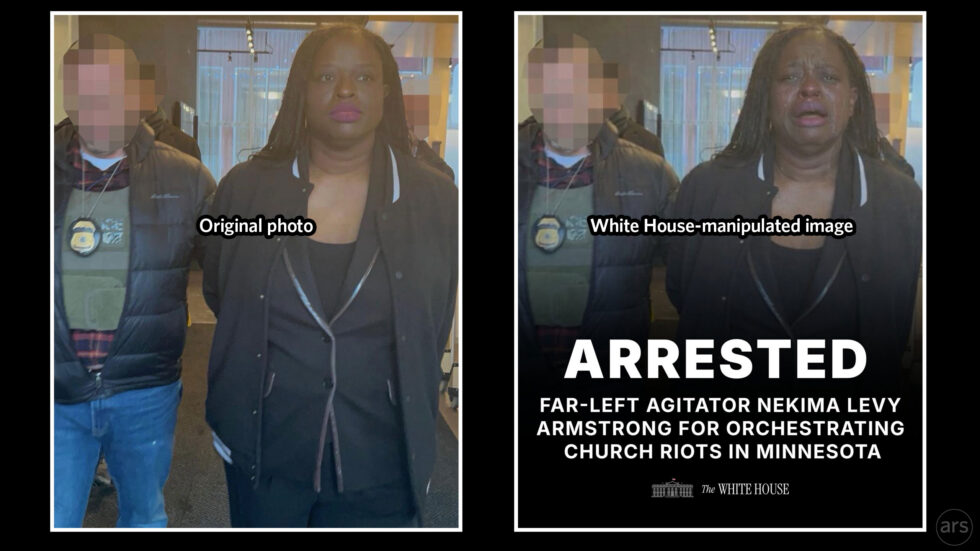 White House alters arrest photo of ICE protester, says "the memes will ...