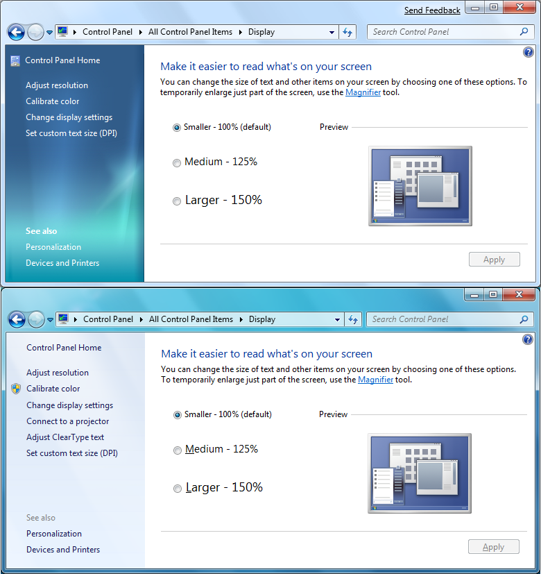 Side by side: UI changes from Windows 7 beta to build 7057 - Ars Technica