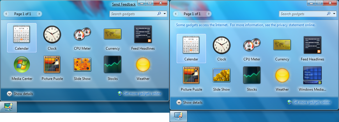 Side by side: UI changes from Windows 7 beta to Windows 7 RC - Ars Technica