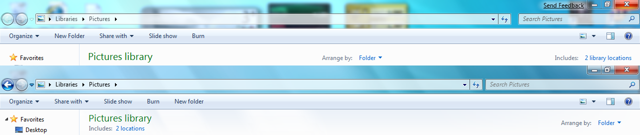 Side by side: UI changes from Windows 7 beta to Windows 7 RC - Ars Technica