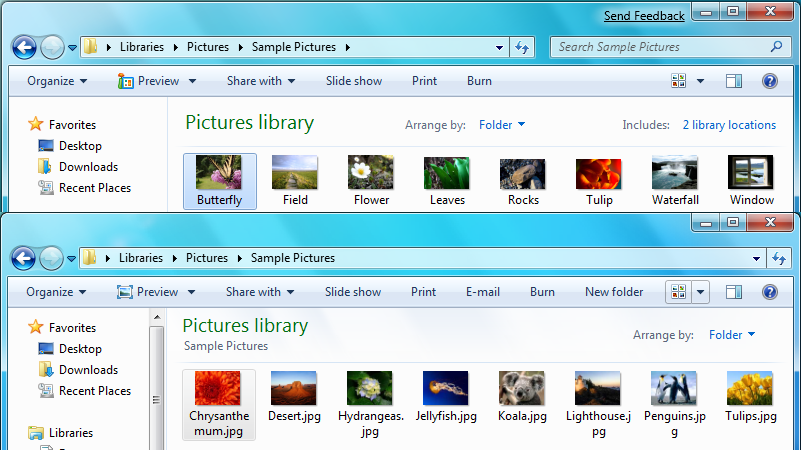 Side by side: UI changes from Windows 7 beta to Windows 7 RC - Ars Technica