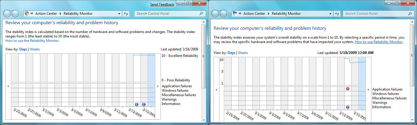 Side by side: UI changes from Windows 7 beta to Windows 7 RC - Ars Technica
