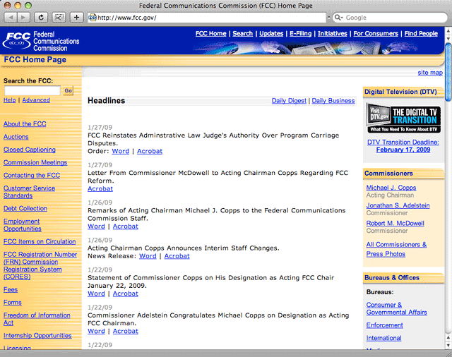 Copps de-Martinizing the FCC, begins internal reforms - Ars Technica