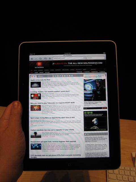 Hands-on, first impressions, and Photo gallery of Apple iPad - Ars Technica
