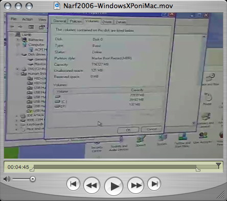 Narf posts video of iMac booting into Windows XP. *** CONFIRMED ...