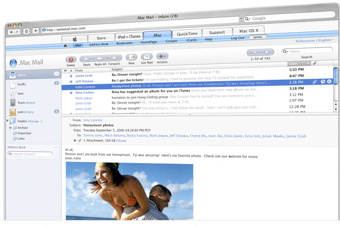 New .Mac webmail interface available now - Ars Technica