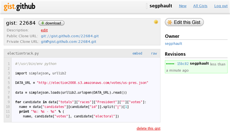 Fork you very much: Gist brings revision tracking to pastes - Ars Technica