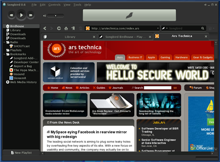First look: Songbird 0.6 open source media player - Ars Technica