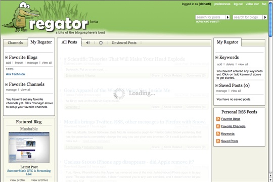 Hands on: Regator, the filtered social blog aggregator - Ars Technica