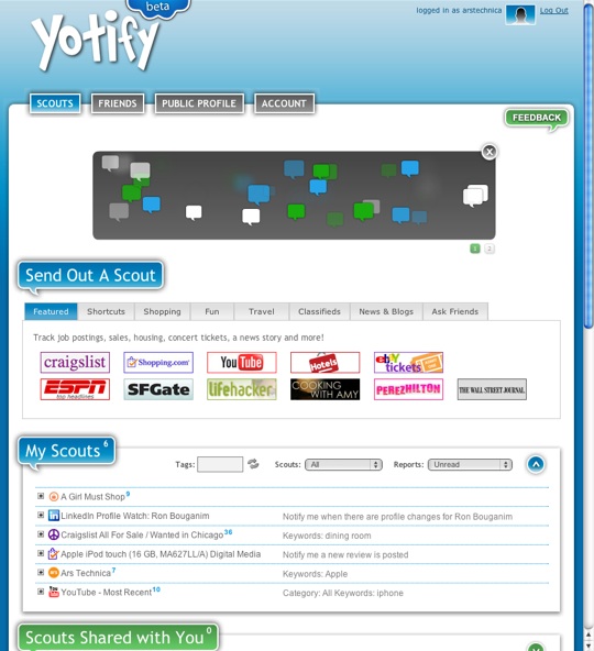 Hands-on with Yotify, your personal web secretary - Ars Technica