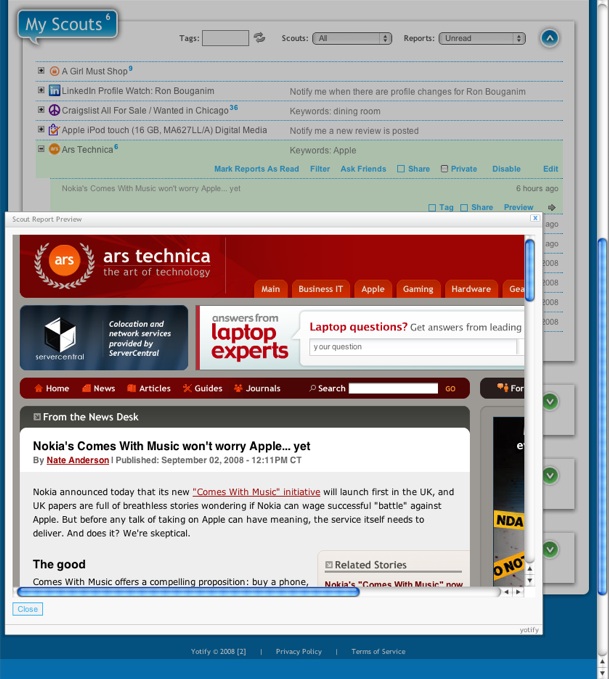 Hands-on with Yotify, your personal web secretary - Ars Technica