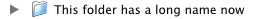 List view folder name in OS X