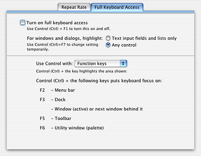 Full Keyboard Access
