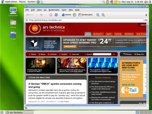 Desktop deliverance: an overview of GNOME 2.20 - Ars Technica