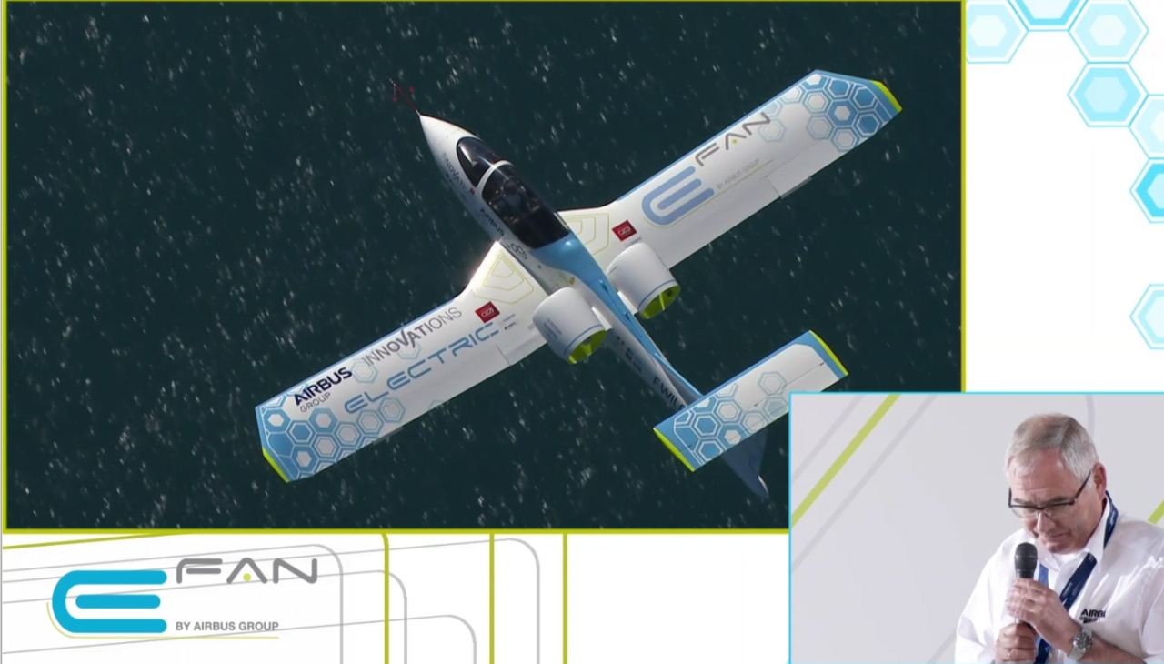 Airbus e-Fan electric plane successfully crosses the English Channel ...