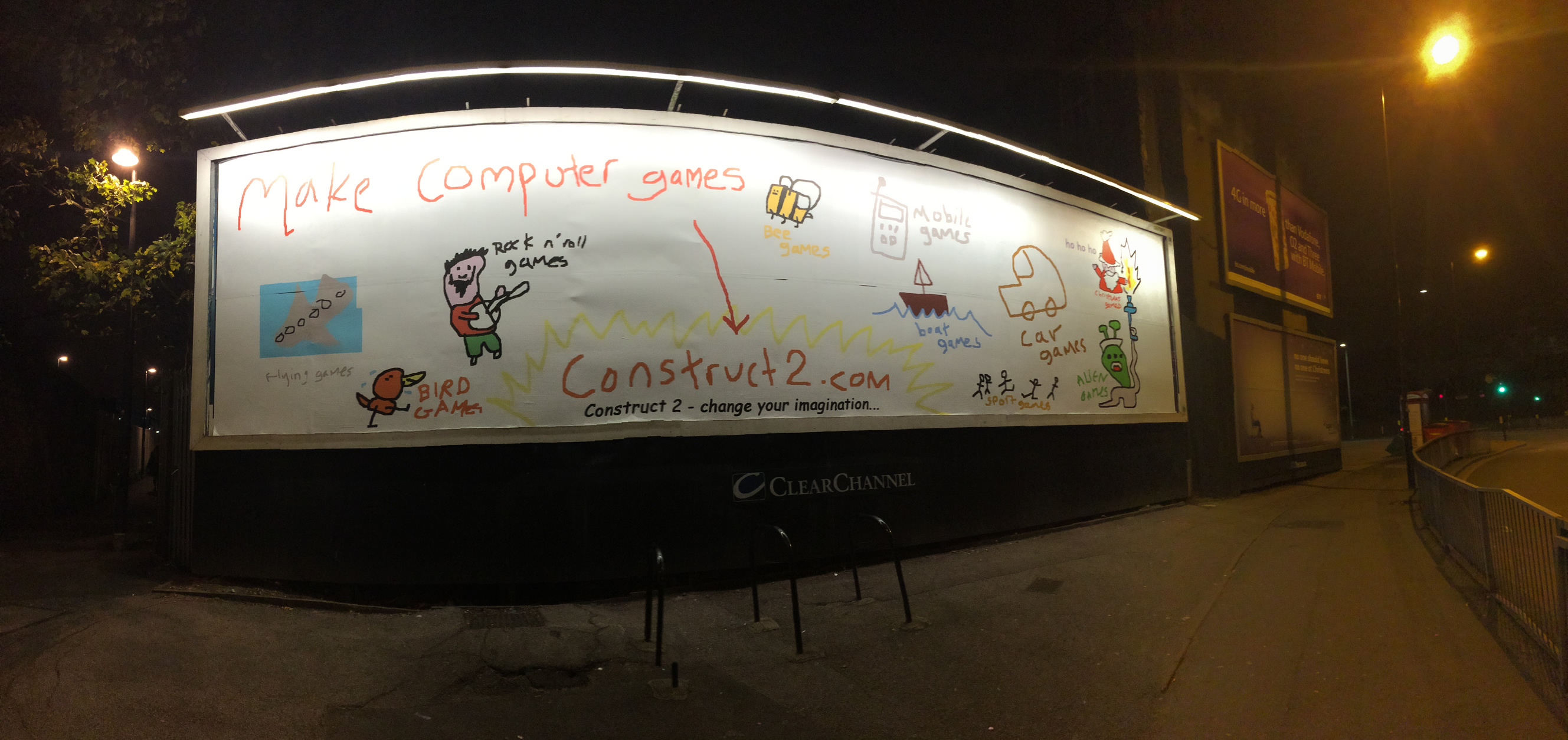 This is probably the world’s largest billboard created with MS Paint ...
