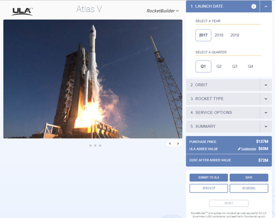 You can now build, cost, and launch an Atlas V rocket from your browser ...