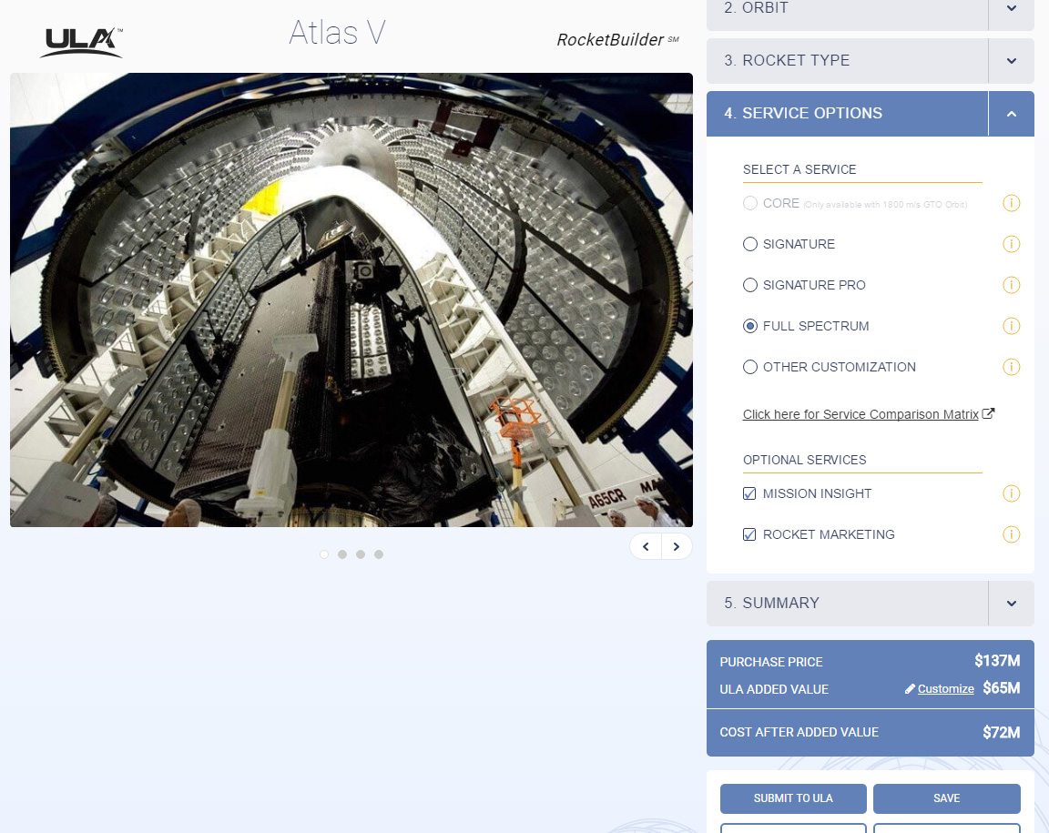 You can now build, cost, and launch an Atlas V rocket from your browser ...